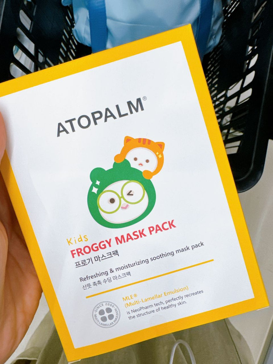 KR 韩国 OLIVE YOUNG Atopalm有機護膚品牌 / Kids Froggy Mask Pack / Refreshing ...