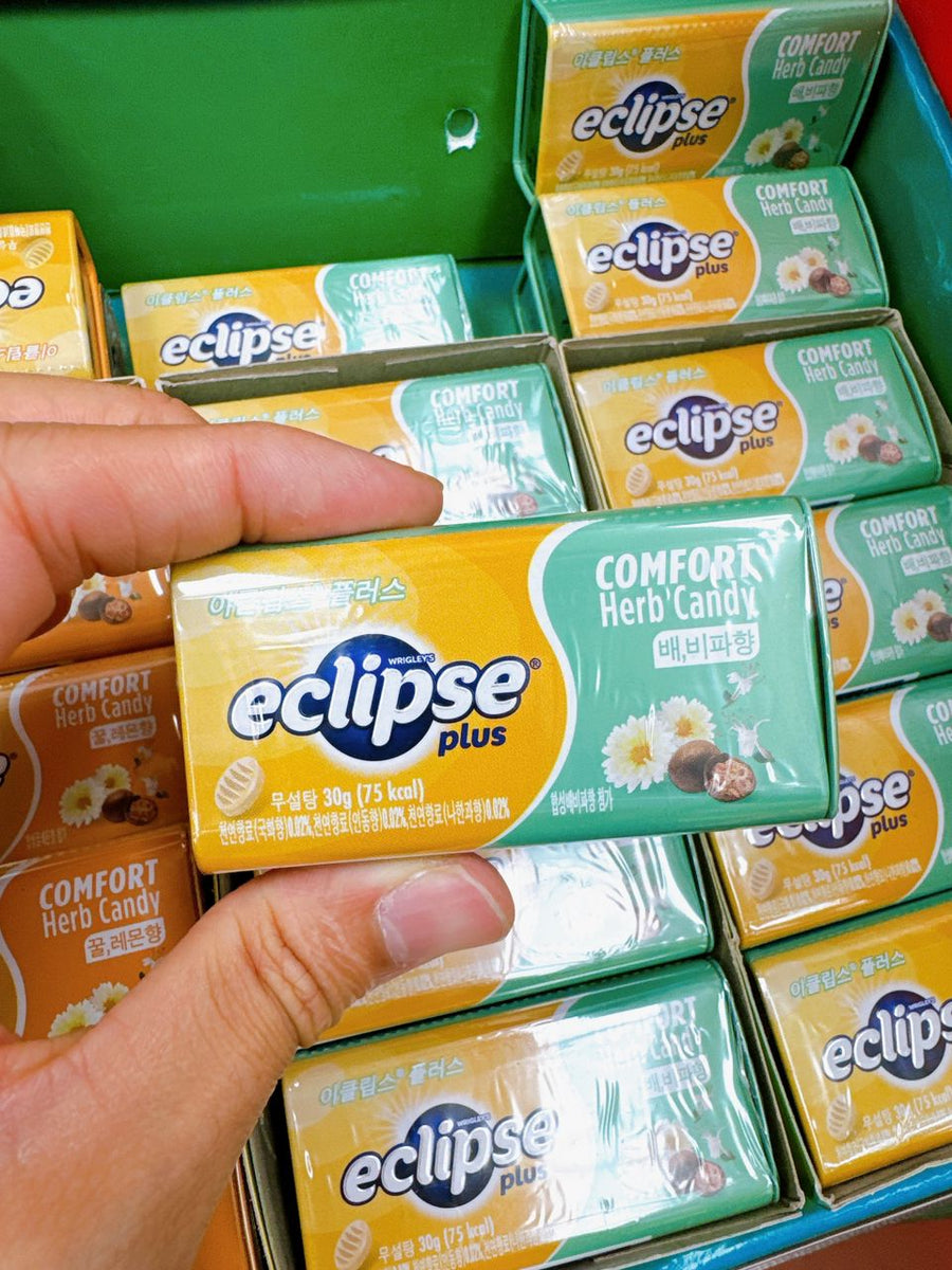 KR 韩国 ECLIPSE PLUS COMFORT HERB CANDY 吼糖 青蓝色的是 HONEY PEAR x LOQUAT ...
